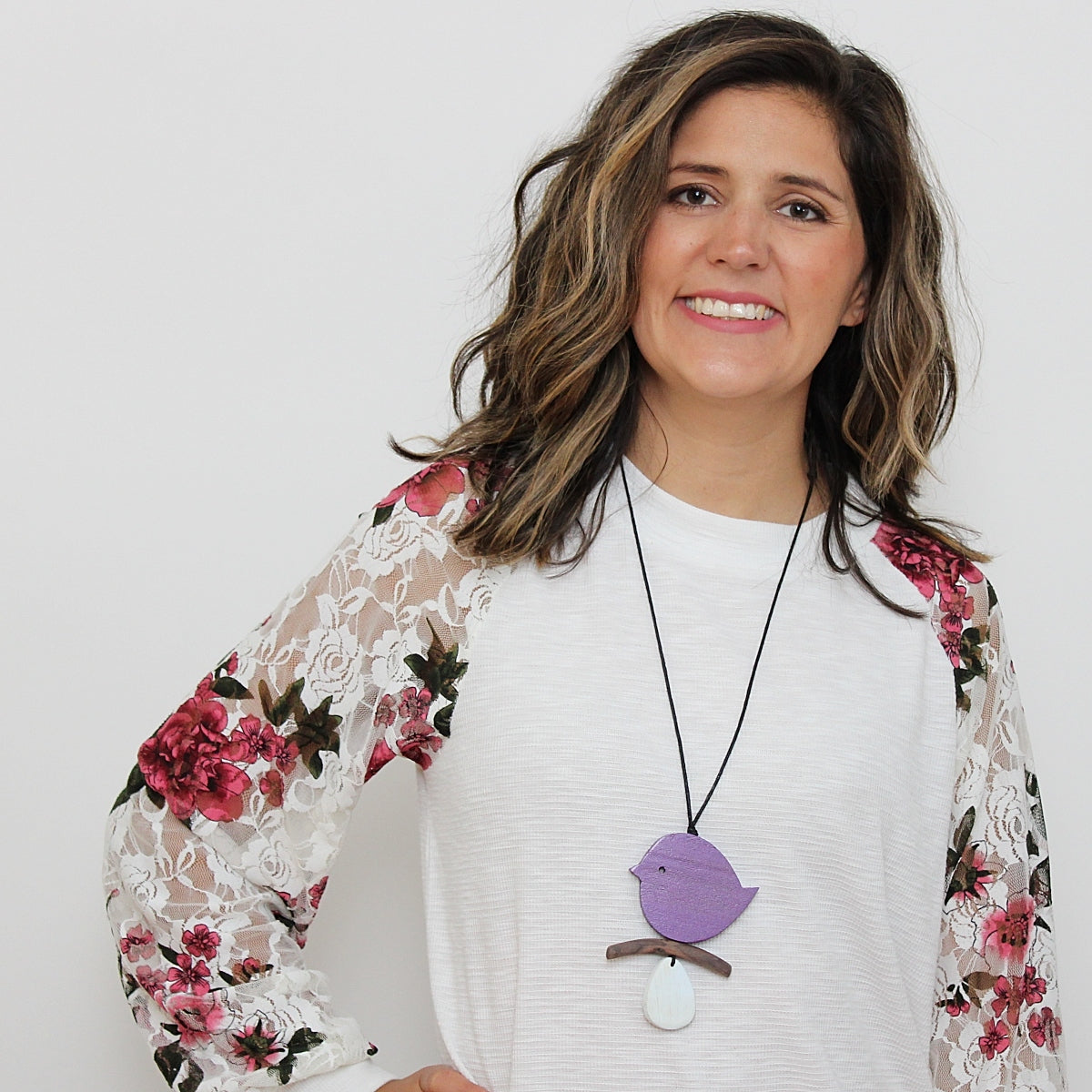 Fuchsia Robin Pendant Necklace – Sylca Designs