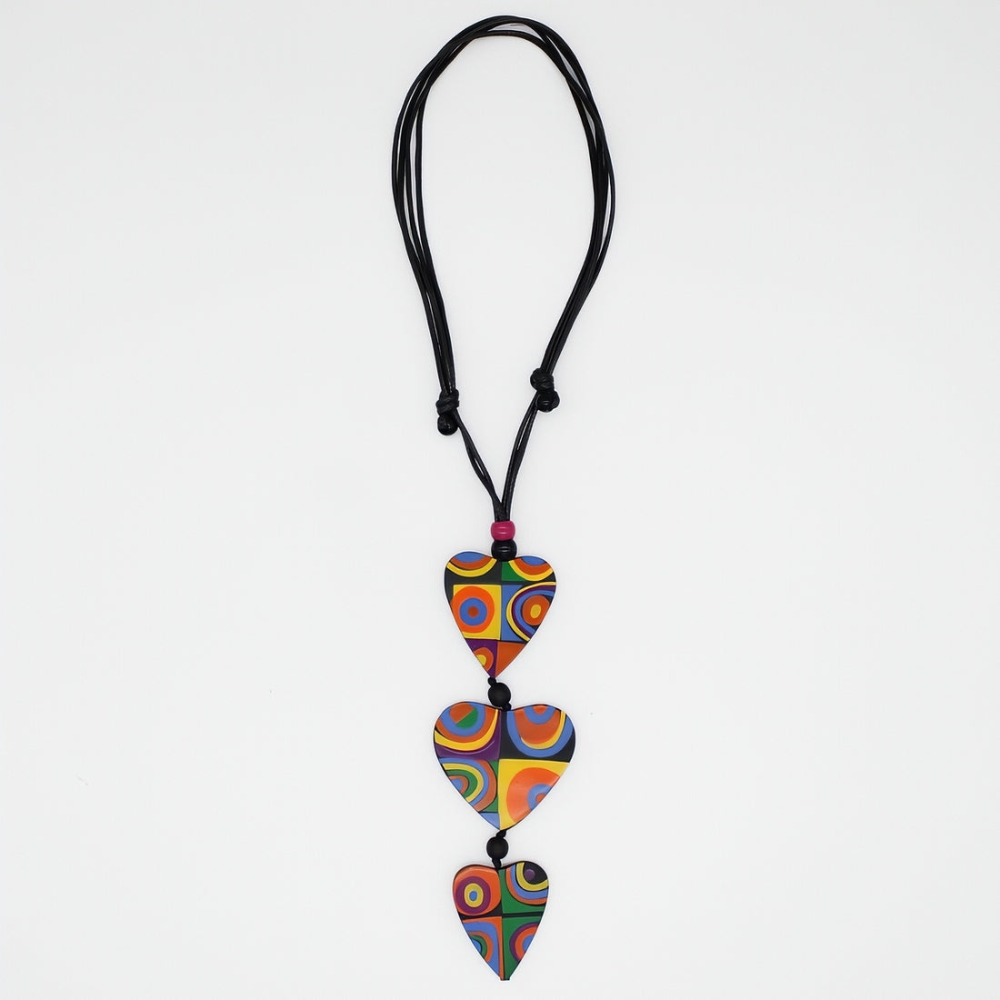 Mariee Multi Color Circles Heart Pendant - Sylca Designs