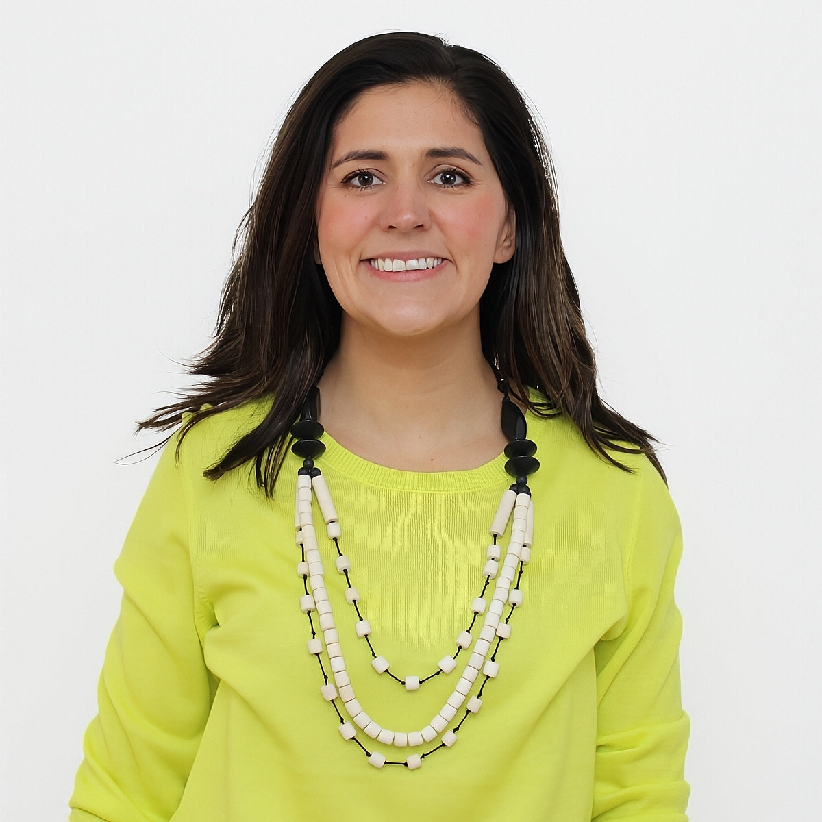 Cream Multi-Chain Cassidy Necklace – Sylca Designs