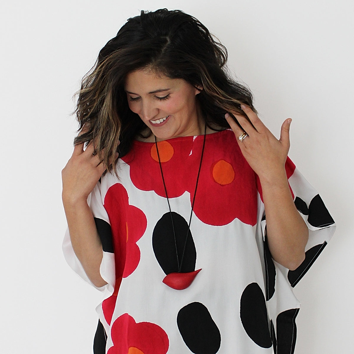 Red Wooden Robin Pendant adjustable necklace – Sylca Designs