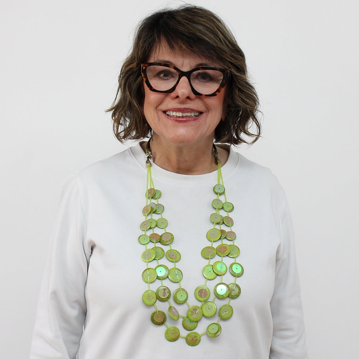 Lime Iridescent Arabella Necklace – Sylca Designs