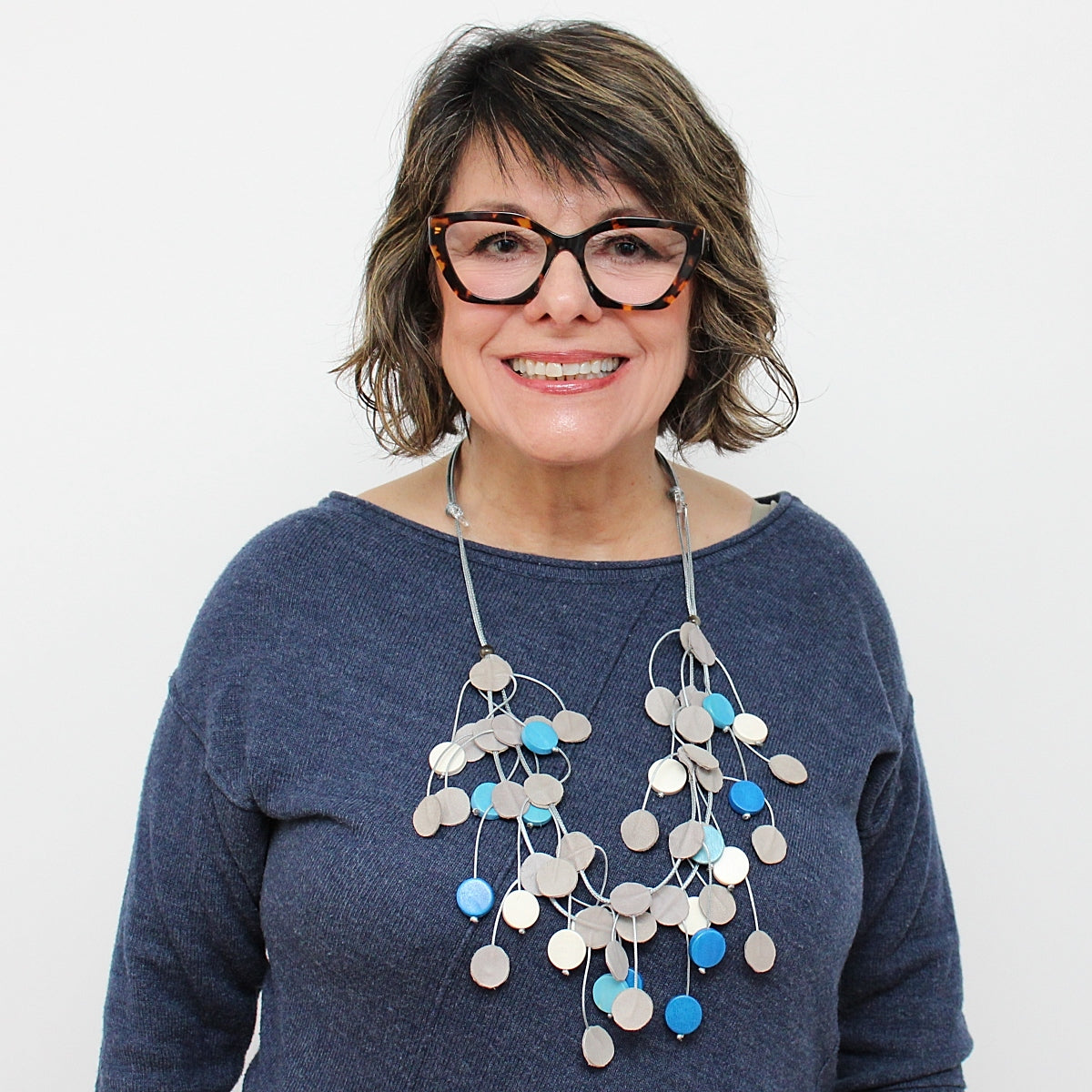 Blue Penny Dangle Necklace – Sylca Designs